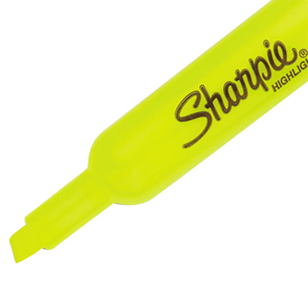 Sharpie 25164PP Accent Fluorescent Yellow Chisel Tip Tank Style ...