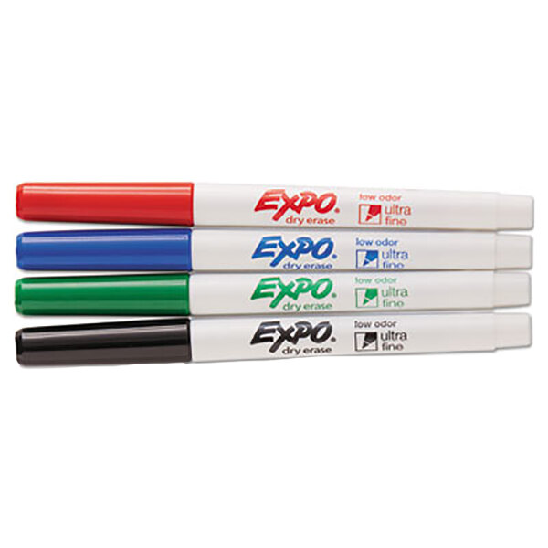 Expo 1871133 Assorted 4-Color Low-Odor Ultra Fine Point Dry Erase ...