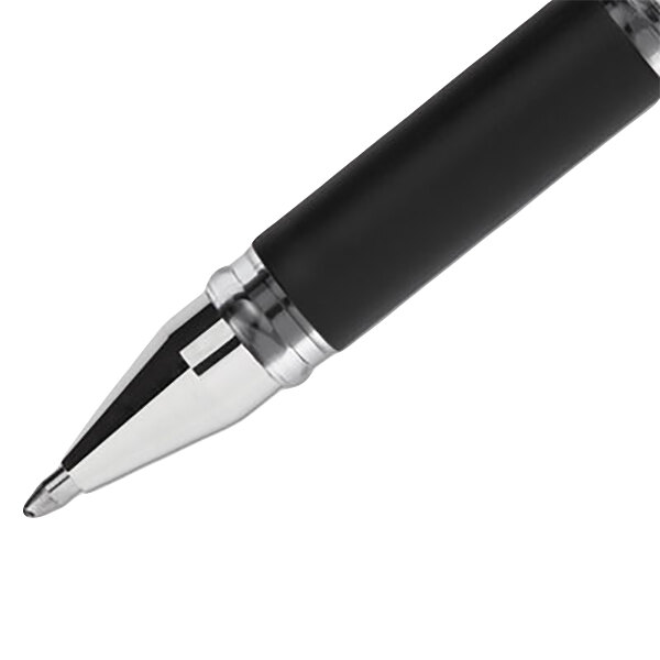 Uni-Ball 65800 207 Impact Black Ink with Silver / Black Barrel 1mm ...