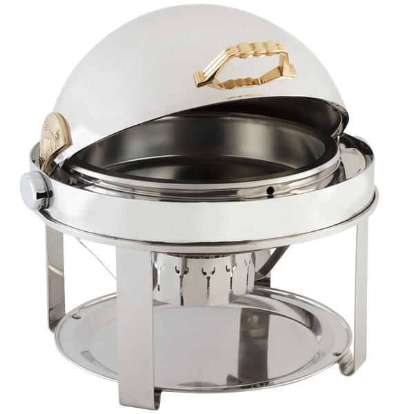 Bon Chef 12010G Elite Round 8 Qt. Dripless Round Stainless Steel with ...