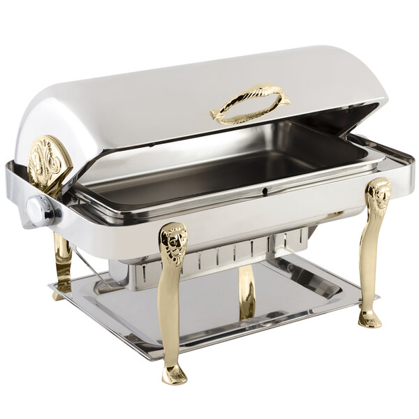 Bon Chef 18040G Elite Rectangle 8 Qt. Dripless Stainless Steel with ...