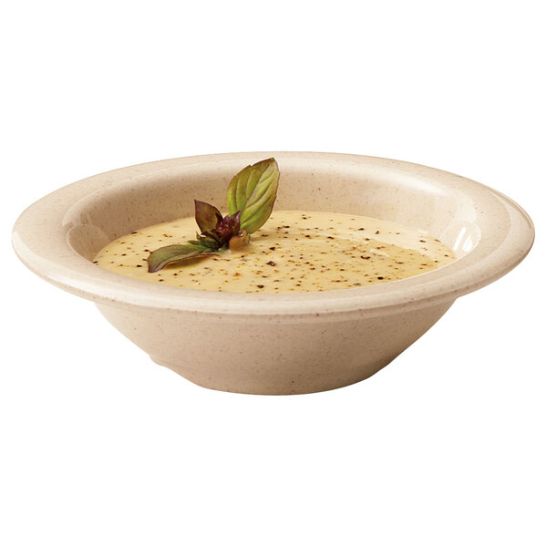 GET BAM-1454 BambooMel 4.5 oz. Rimmed Bowl - 48/Case