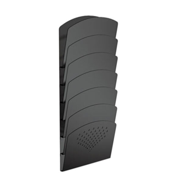 Safco 3185BL Black 7 Pocket Wall Mounted File Organizer
