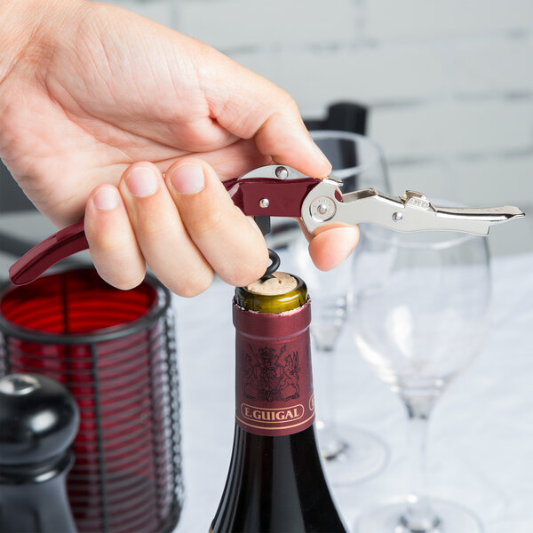 Pullparrot Waiter's Corkscrew with Burgundy Handle 5125-03