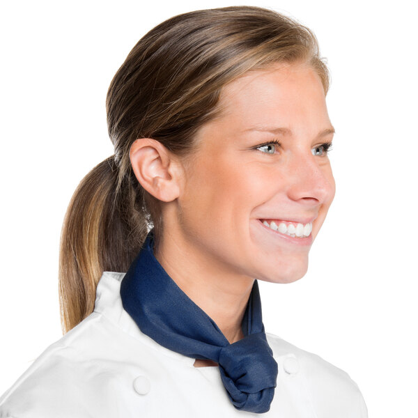 37" x 14" Navy Blue Chef Neckerchief / Bandana