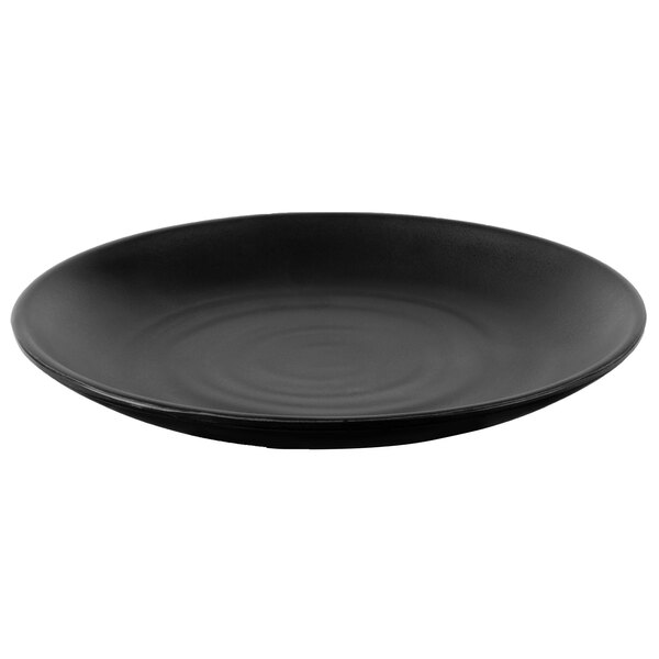 GET BF-6-BK Nara 6 1/4" Black Matte Round Melamine Plate - 24/Case
