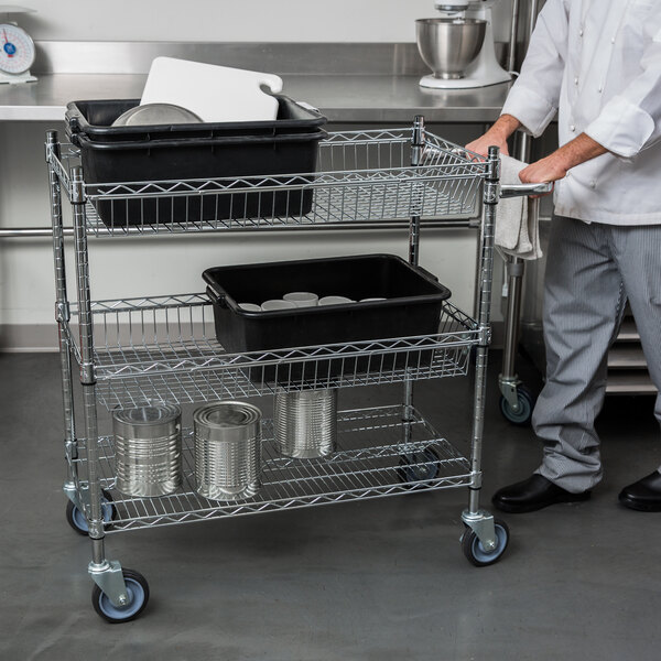 Regency 18" x 36" Shelving Cart with 2 Baskets