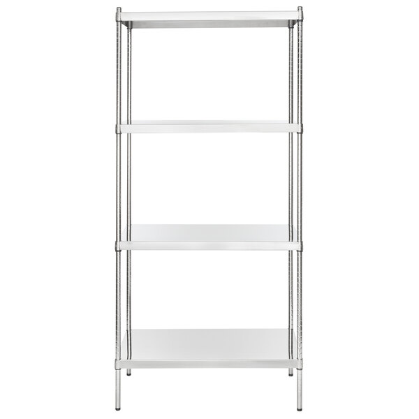 Regency Spec Line 18" x 36" x 74" NSF Stainless Steel Solid 4-Shelf Kit