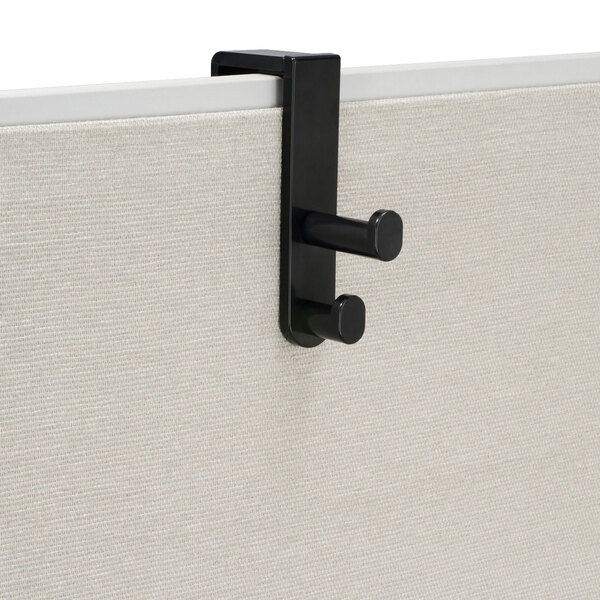 Safco 4225BL Black Plastic Double Over Panel Coat Hook