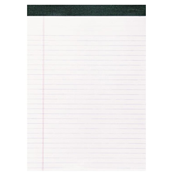 Roaring Spring 74713 8 1/2" x 11" Legal Rule White Note Pad - 12/Pack