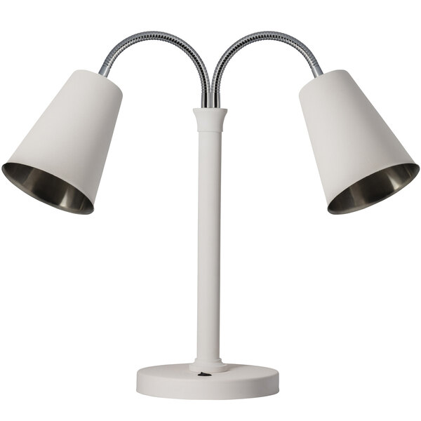 Bon Chef 9670-BIANCO Bianco Finish Dual Bulb Freestanding Heat Lamp