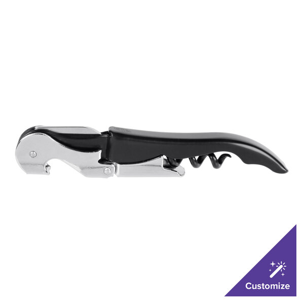 Pulltap's Original Customizable Waiter's Corkscrew with Black Handle ...