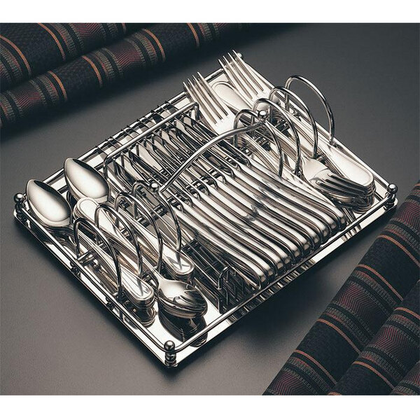 Bon Chef S10FC Chrome-Plated Flatware Organizer with Solid Stainless ...