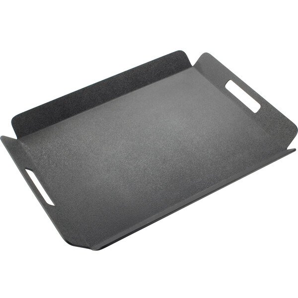 Cal-Mil 958-2-13 16" x 13" Black Room Service Tray with Raised Edges