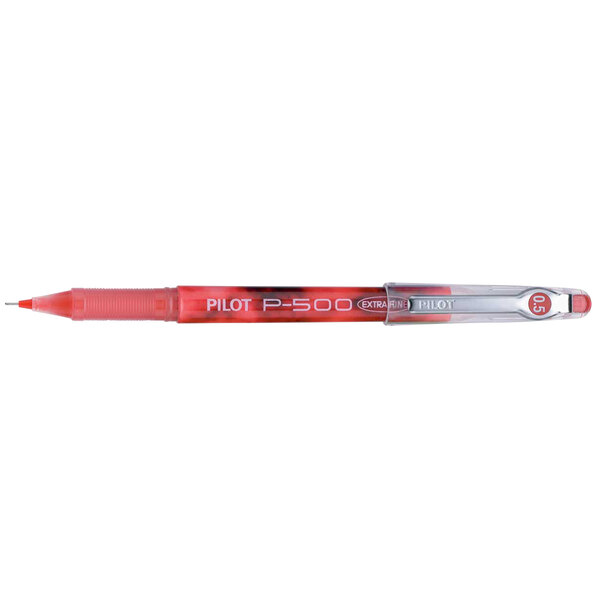 Pilot 38602 P-500 Red Ink with Red Barrel 0.5mm Roller Ball Stick Gel ...