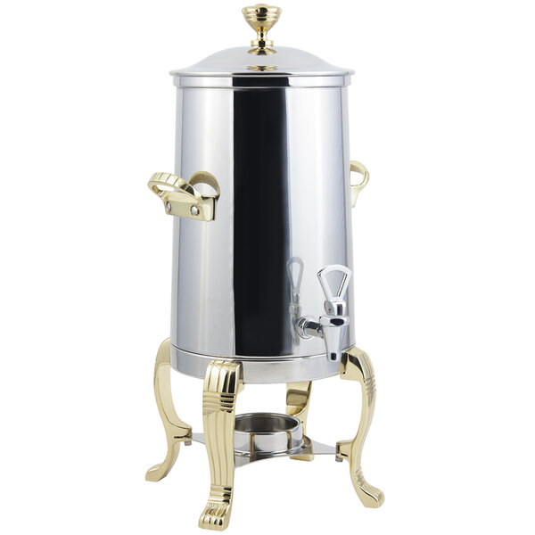 Bon Chef 41001-1 Aurora 2 Gallon Stainless Steel Coffee Chafer Urn with ...