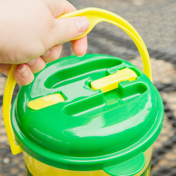 64 oz. Lemonade Bucket Jug with Lid and Handle - 24/Case