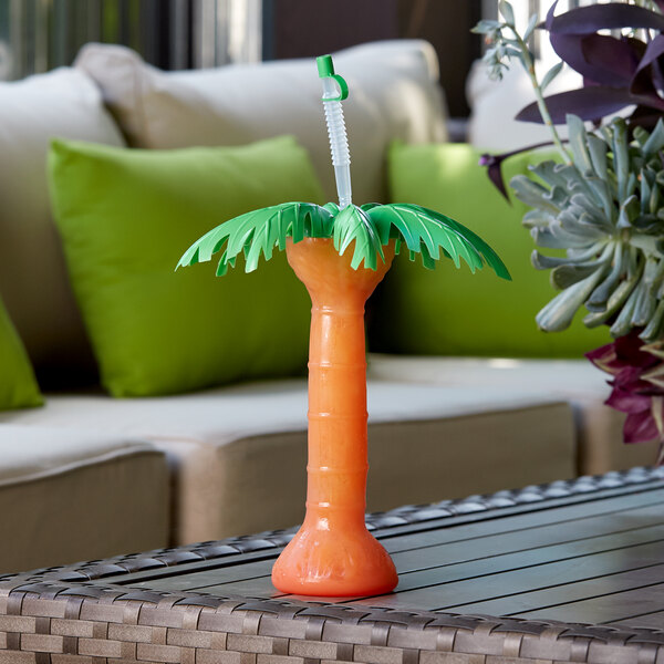 16 oz. Clear Palm Tree Plastic Cups | Tropical Cups