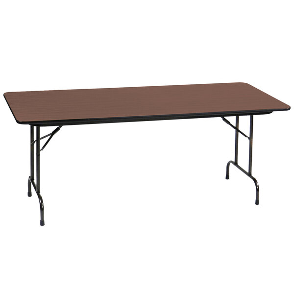 Correll 24" x 48" Rectangular Walnut Solid High Pressure Heavy Duty ...
