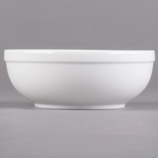 Libbey 1502-20145 Empire 19.5 oz. Alpine White Porcelain Nappie Bowl ...