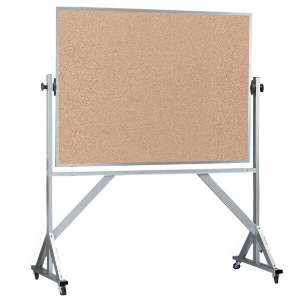 Aarco ACB3648B 36" x 48" Reversible Free Standing Black Composition ...