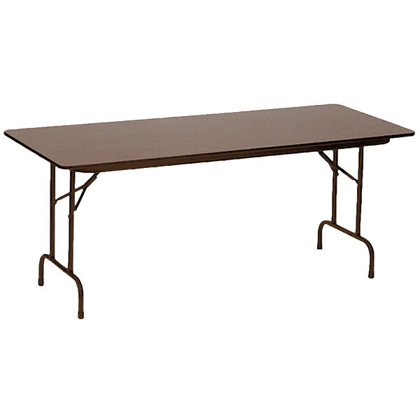 Correll 30" x 60" Walnut Solid High Pressure Heavy Duty Adjustable ...