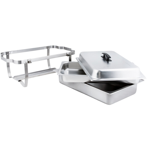 8 Qt. Stainless Steel Chafer w/ Folding Frame (Full Size)