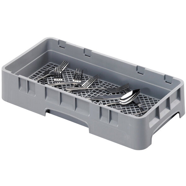 Cambro HFR258151 Soft Gray Half Size Camrack Flatware Rack