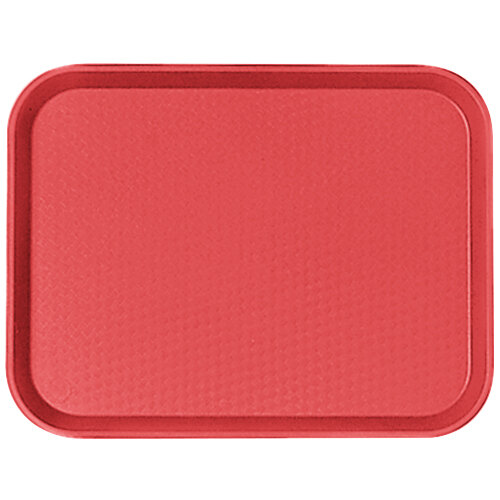 Cambro 1418FF163 14" x 18" Red Customizable Fast Food Tray - 12/Case