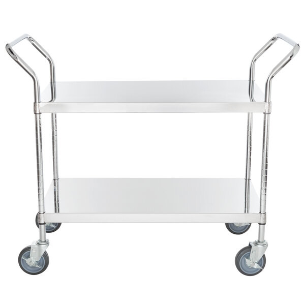 Regency Stainless Steel Two Shelf Utility Cart - 36" x 18" x 36"