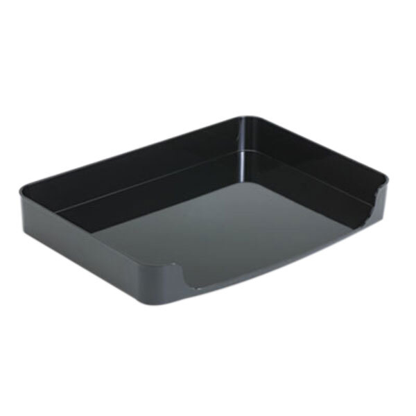 Officemate 22202 2200 Series 13 5/8" x 10 1/4" x 2" Black 1 Section ...