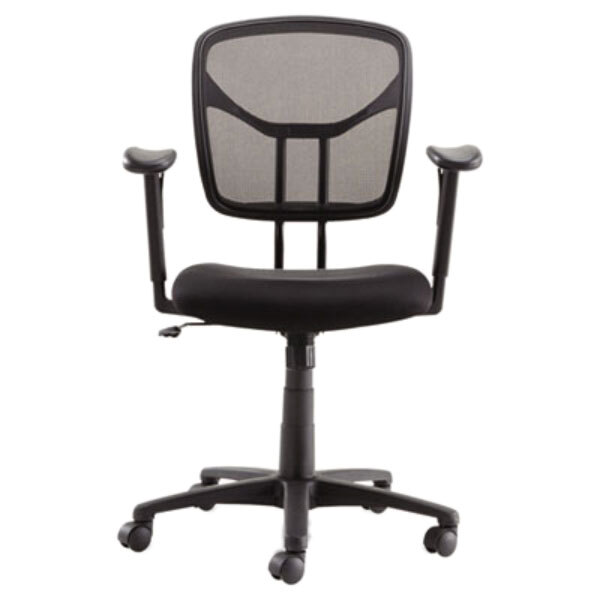 OIF MT4818 Black Mesh Swivel / Tilt Task Chair with Arms