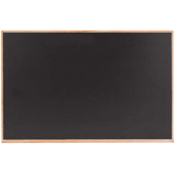 Aarco OC3648B 36" x 48" Black Solid Oak Wood Frame Slate Composition ...