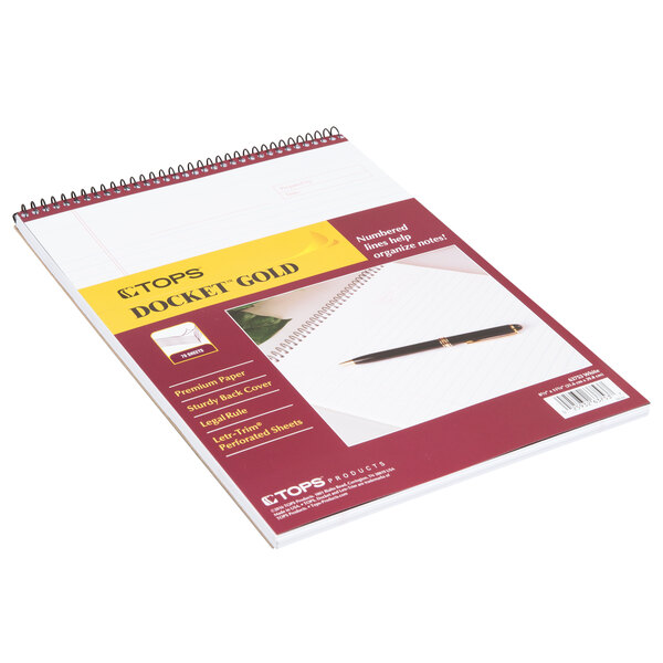 TOPS 63753 Docket Gold 8 1/2" x 11 3/4" Project Ruled Wirebound Planner ...