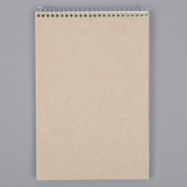 Ampad 25-274 6" x 9" Gregg Ruled Green Tinted Wirebound Steno Pad - 12/Pack