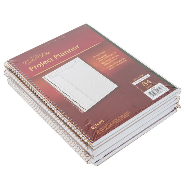 Ampad 20-816 Gold Fibre 7 1/4" x 9 1/2" Wirebound Project Planner with ...