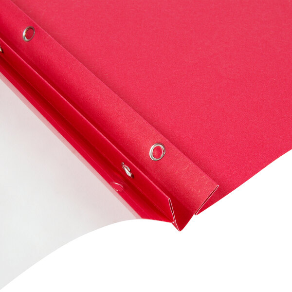 Oxford 55811EE 8 1/2" x 11" Red Clear Front Report Cover with 3-Prong ...