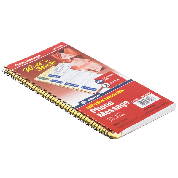 Adams ABF SC1153WS Write 'n Stick 2 3/4" x 4 3/4" Two-Part Carbonless ...