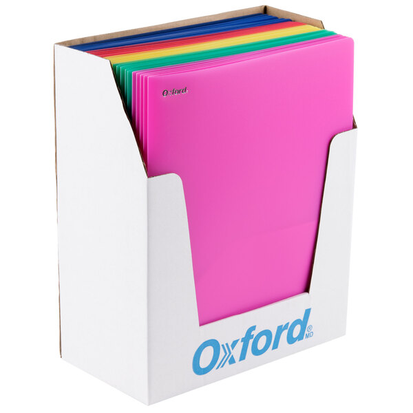 Oxford 99810EE PolyPort Letter Size 2-Pocket Plastic Pocket Folder ...