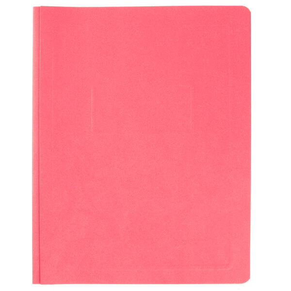 Oxford 52511 8 1/2" x 11" Red Report Cover with 3 Fasteners - 25/Box