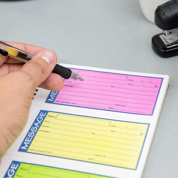 Adams SC1153RB 2-Part Carbonless Wire Bound Phone Message Book with 200 ...