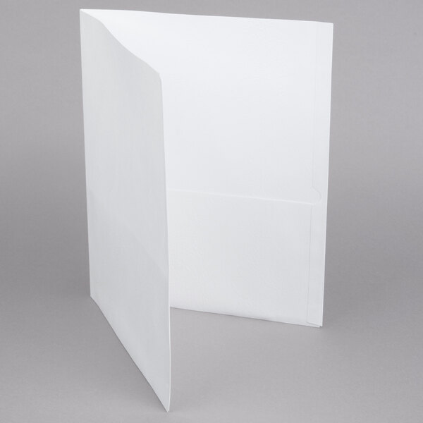 Oxford 57504EE Letter Size 2-Pocket Embossed Paper Pocket Folder, White ...