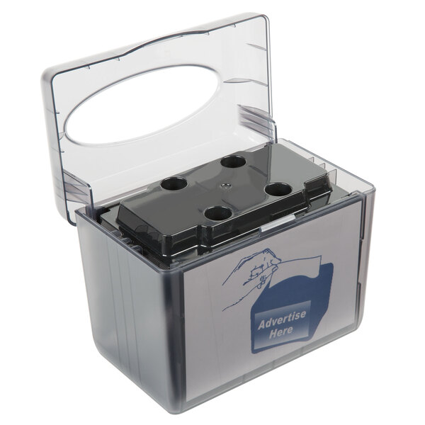 Just1 5100-12 Black Pearl Mini Interfold Tabletop Napkin Dispenser