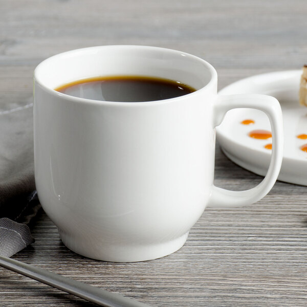 Bon Chef 1500002P Mid Century 8 oz. White Porcelain Cup - 36/Case