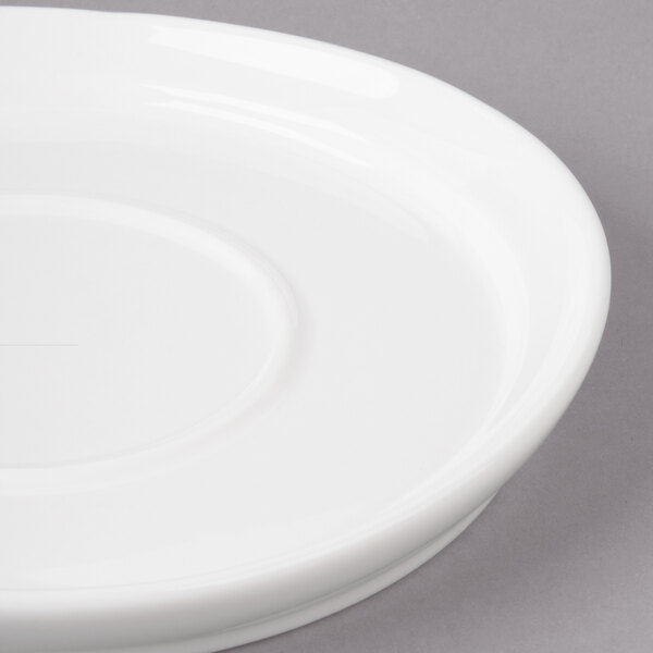 Bon Chef 1500006P Mid Century 6" White Porcelain Saucer - 36/Case