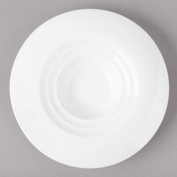 Bon Chef 1000000P Concentrics 4 1/4" White Porcelain Sampler Plate - 36 ...