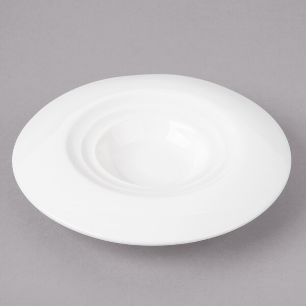 Bon Chef 1000000P Concentrics 4 1/4" White Porcelain Sampler Plate - 36 ...