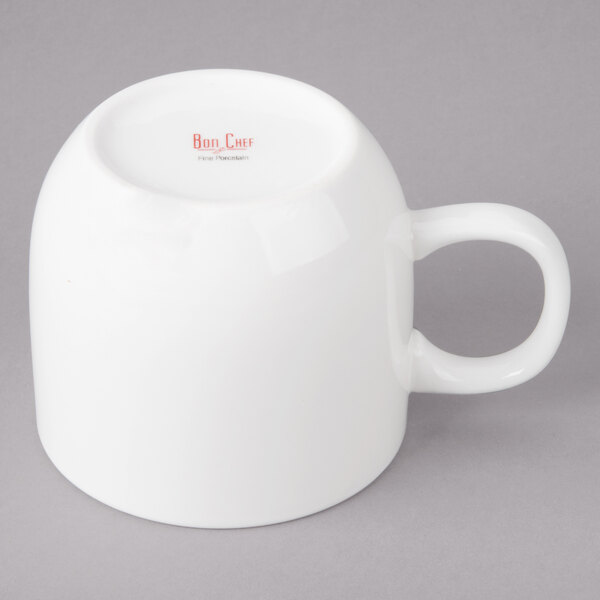 Bon Chef 1200010P Globe 8 oz. White Porcelain Cup - 36/Case