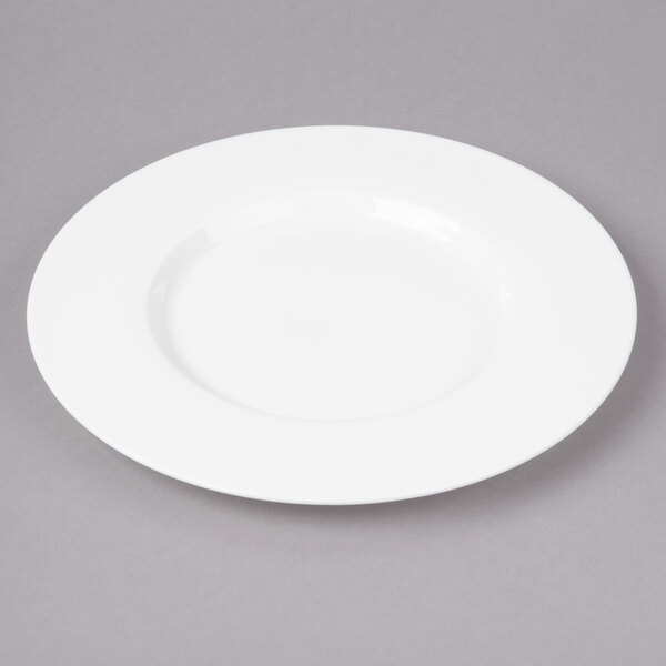 Bon Chef 5000006B Wide Rim 8" White Bone China Bread and Butter Plate ...