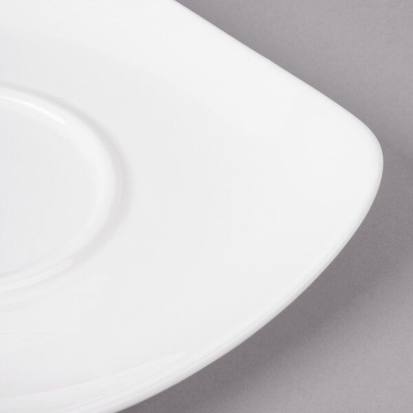 Bon Chef 1200006P Globe 6" x 6" White Porcelain Saucer - 36/Case